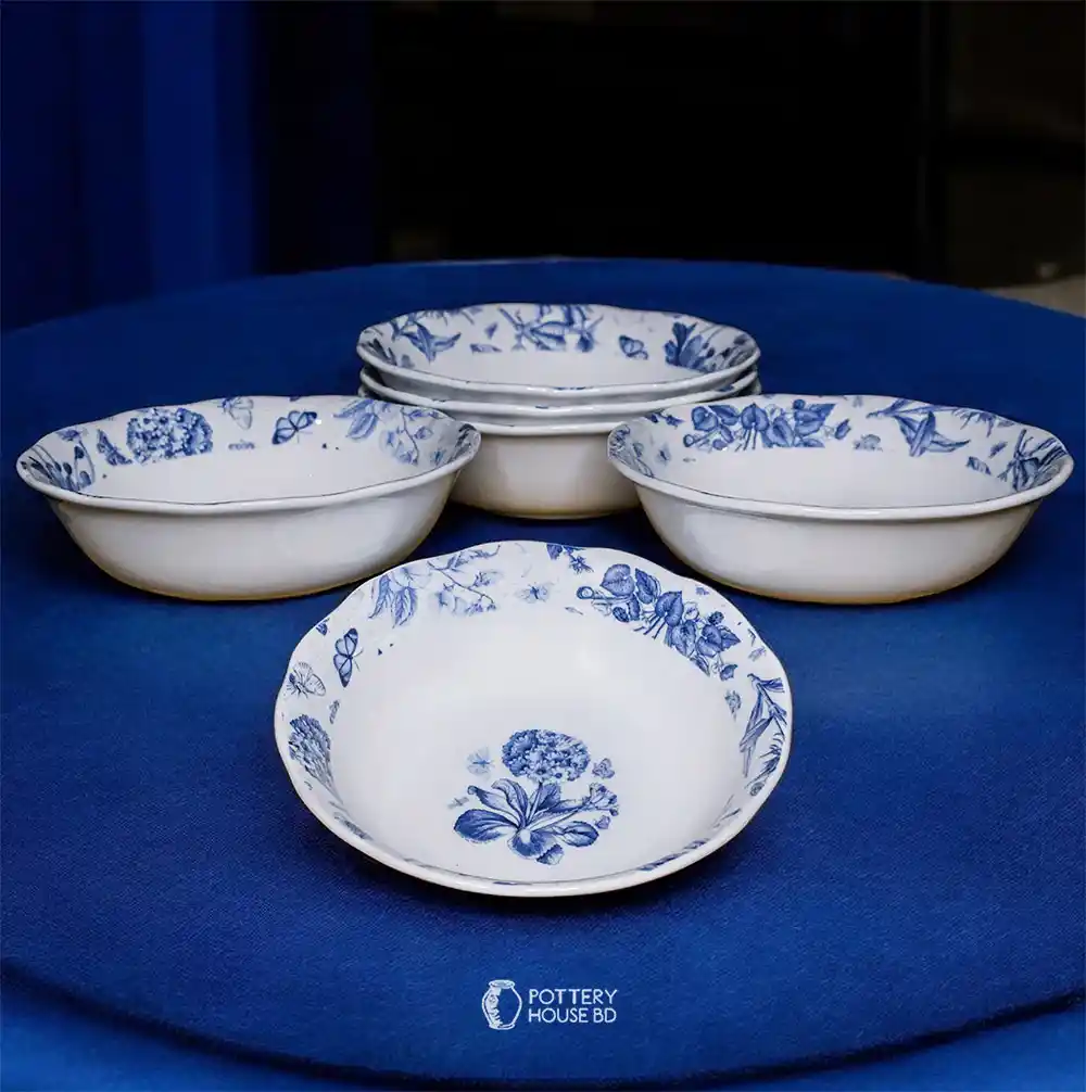 Botanic Blue 17.5cm Cereal Bowl | Pottery House BD