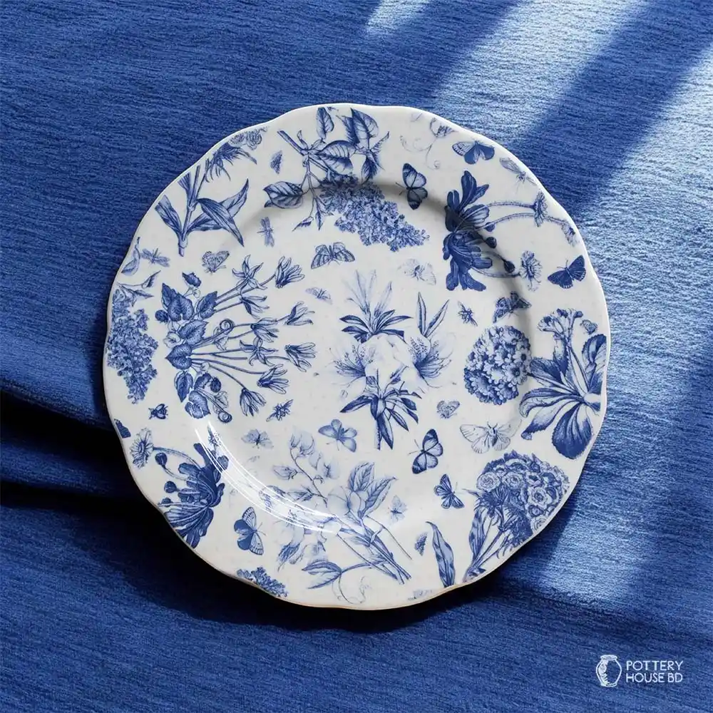 Botanic Blue 27cm Dinner Plate | Pottery House BD