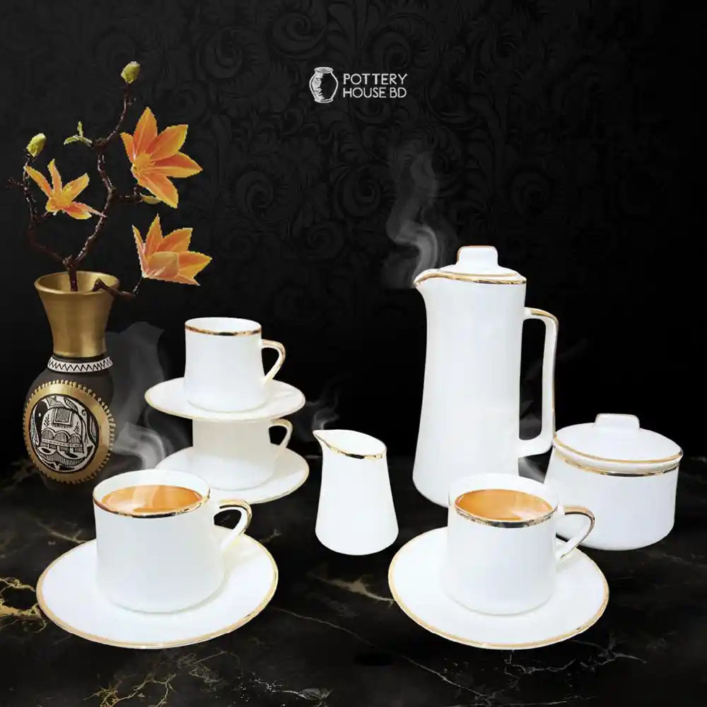 English Bone China Tea Set 15 Pcs | Pottery House BD