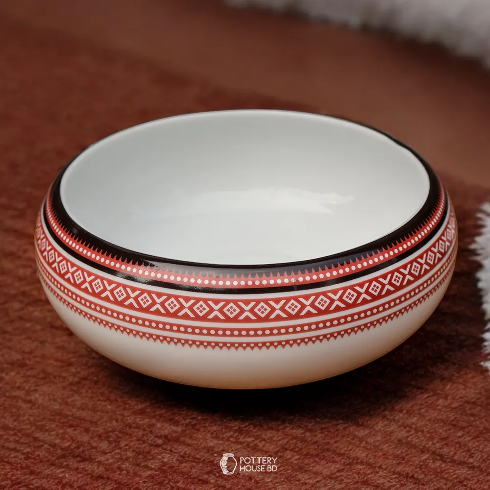 Marius Red 21cm Organic Bowl | Pottery House BD