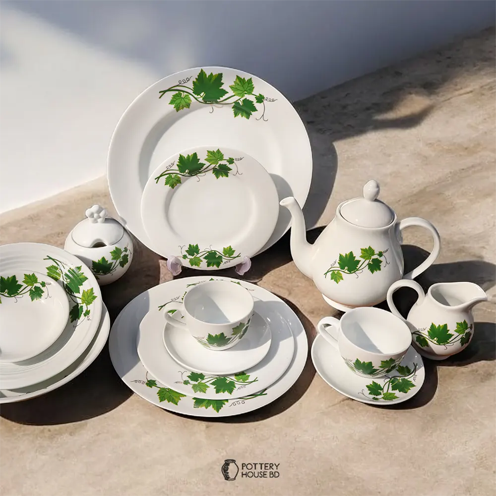 Vine Leaf 36 Pcs Dinner Set | Pottery House BD